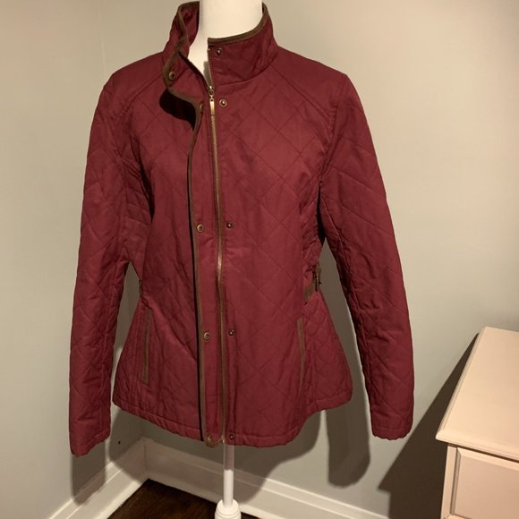 Pendleton | Jackets & Coats | Pendleton Maroon Quilted Equestrian Barn ...